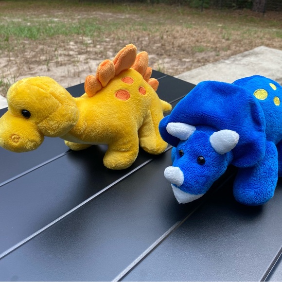 pretex | Toys | Prextex Dinosaur Yellow Stegosaurus Blue Triceratops ...